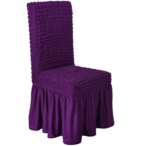 Чехол Venera на стул с оборкой, фиолетовый