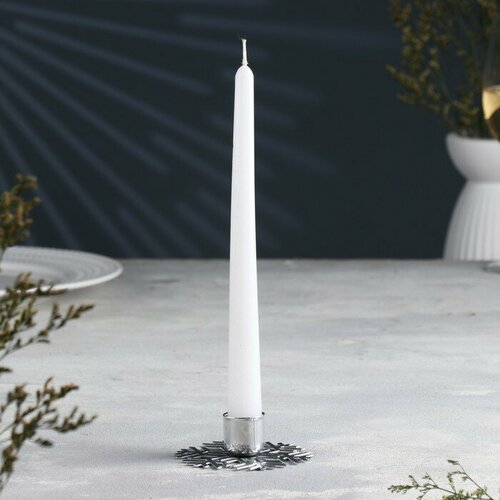 Подсвечник "Снежинка" металл на одну свечу, 8,5х2,7 см