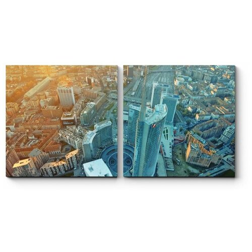 Модульная картина Над небоскребами Милана190x95