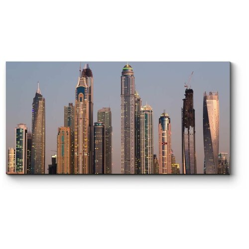 Модульная картина Небоскребы сияющего Дубая 60x30