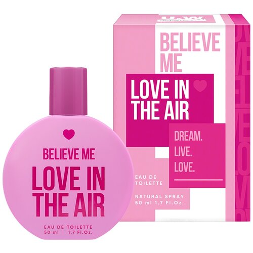 U&World туалетная вода Believe me Love in the air, 50 мл, 215 г