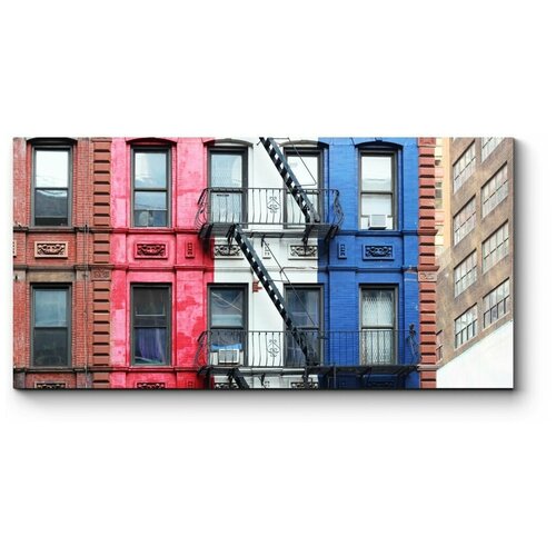 Модульная картина Здание и лестница в Нью-Йорке 40x20