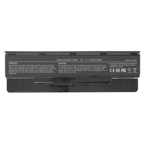 Аккумулятор (батарея) для ноутбука Asus N76VM (A32-N56 11,1V 5200 mAh)