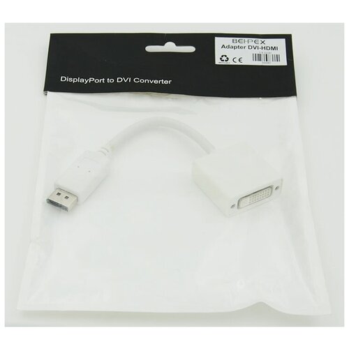 Переходник DisplayPort m DVI f белый