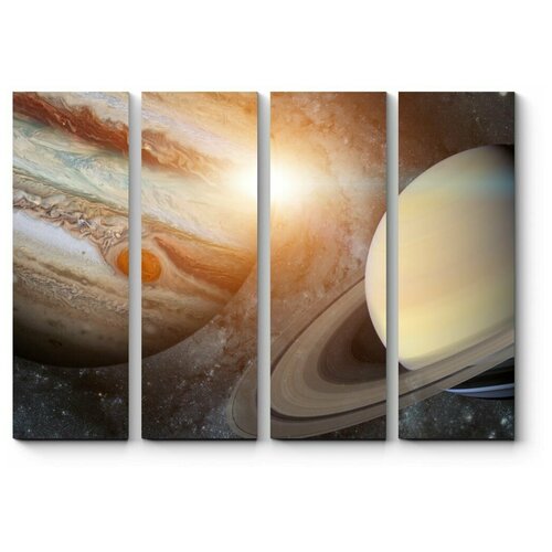 Модульная картина Кольца Сатурна 80x60