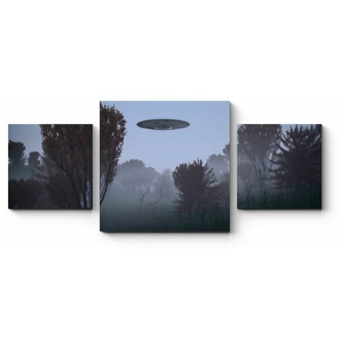 Модульная картина Таинственный туман 80x34