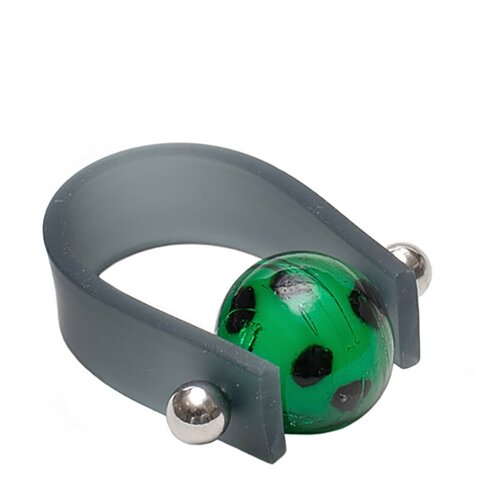 Кольцо Divetro, муранское стекло, размер 16, зеленый