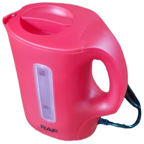Чайник электрический Electric Kettle R.7901B / 1л - Мини/ 900Вт/ Индикаторная лампа/ Автоматическое отключение/ Индикатор уровня воды/ Красный