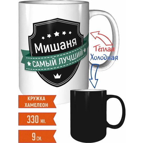 Кружка Мишаня самый лучший - хамелеон