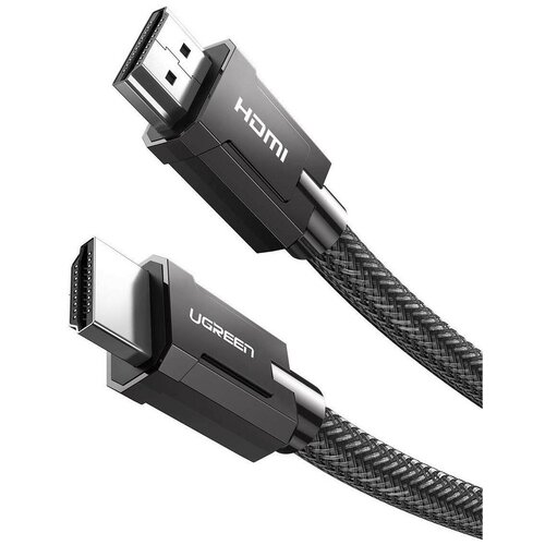 Кабель UGREEN 8K HDMI 2.1 Male To Male Cable Zinc Alloy Shell Braided 1m HD135 (70319) (Gray)