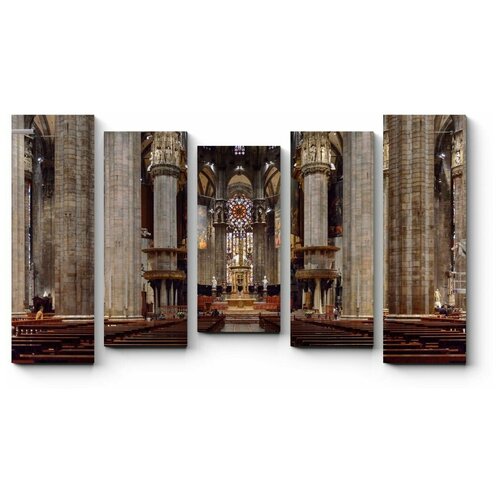 Модульная картина Внутри Миланского собора120x72
