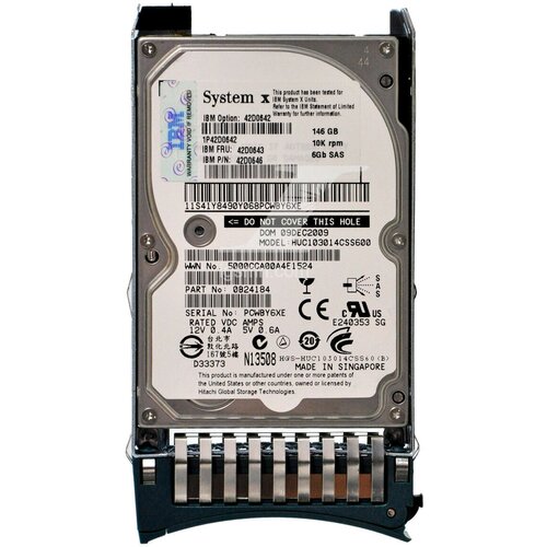 Жесткий диск IBM 146GB 2.5in 10K RPM SAS 6G Hot-Swap 43D0632