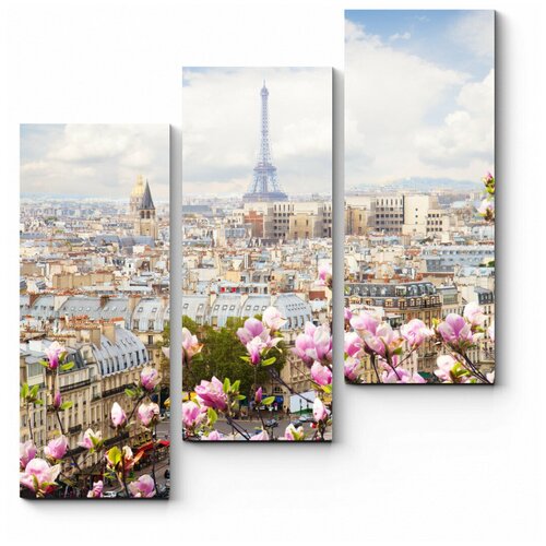 Модульная картина Весна в Париже 100x107