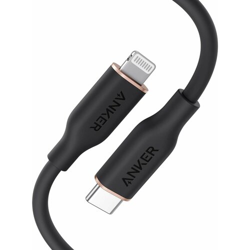 Кабель Anker 641 PowerLine III USB-C to Lightning Cable 1.8m (Flow, Silicone) Black (A8663P11)