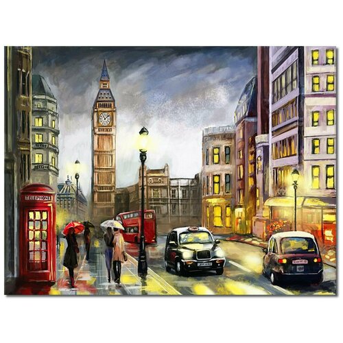 Картина на Стекле - "Лондон", размер 80х60 см