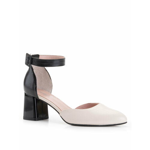 Туфли Belwest женские кожаные классические, размер 40, черный, белый