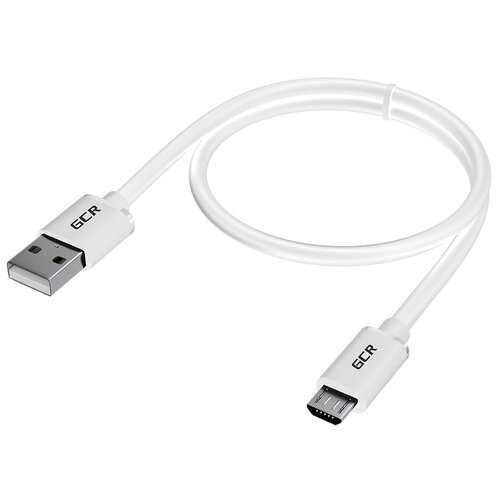 Кабель GCR 1.5 метра MicroUSB, белый, быстрая зарядка, (7753232)