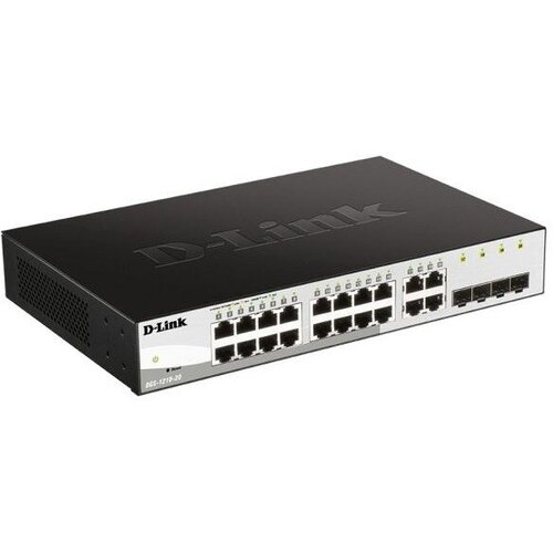 Коммутатор D-Link DGS-1210-20/F2A, 16 портов 10/100/1000 Base-TX + 4 порта SFP, поддержка VLAN и IPv6