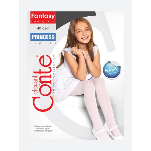 Колготки Conte-kids Princess, 40 den, размер 104-110, серый