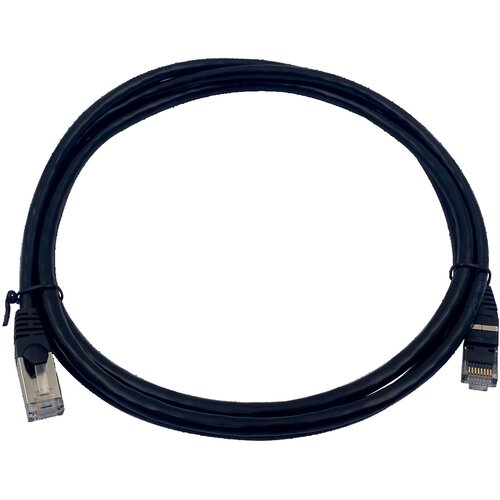 Патч-корд Buro STP 4 пары cat7 CCA molded 2м черный RJ-45 m-RJ-45 m