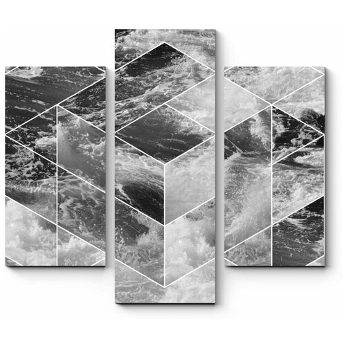 Модульная картина Узор из волн 100x90