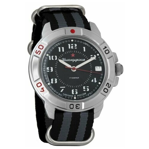 Наручные часы Восток Командирские механические Командирские 431186 black grey, серый