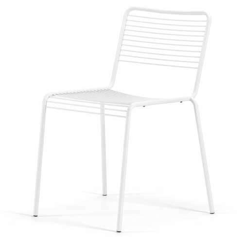 ArtCraft / Дизайнерский стул на металлокаркасе Cast в белом цвете, металлические стулья для кухни, кафе, ресторана, садовый стул уличный