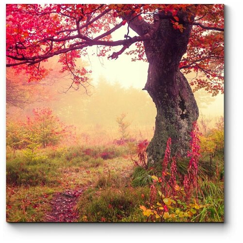 Модульная картина Магический розовый лес 80x80