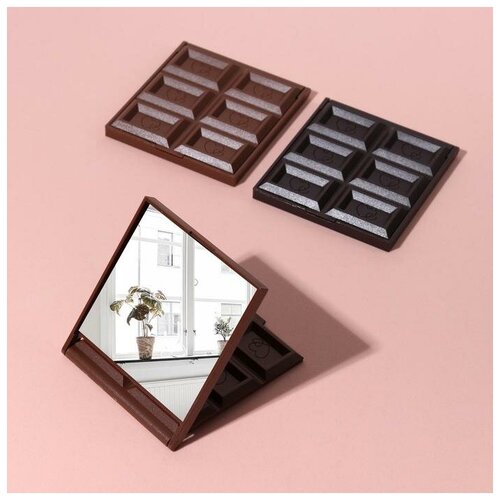 Зеркало складное "Шоколадное чудо", 7,5 х 8,5 см, цвет микс