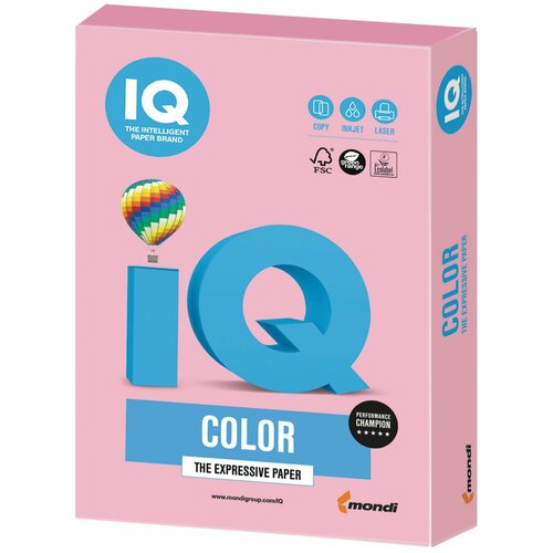 Бумага IQ Color A4 80 г/м², 500 л, розовый фламинго OPI74