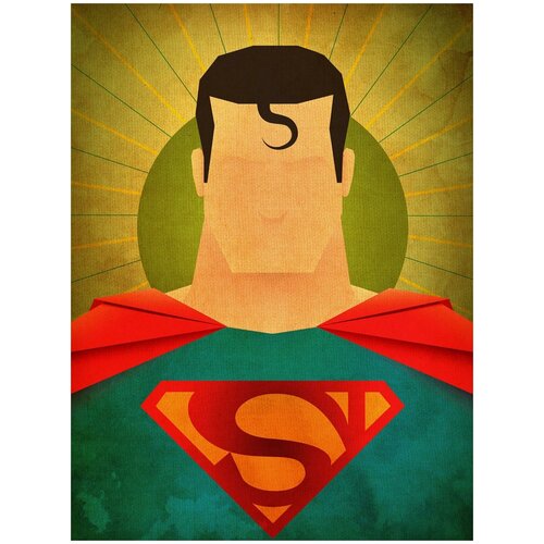 Постер / Плакат / Картина Супермен - Сияние 40х50 см в подарочном тубусе