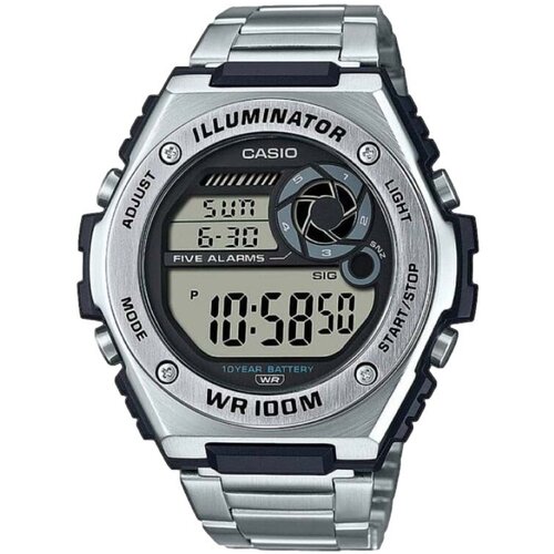 Наручные часы CASIO Collection MWD-100HD-1A, серебряный, черный