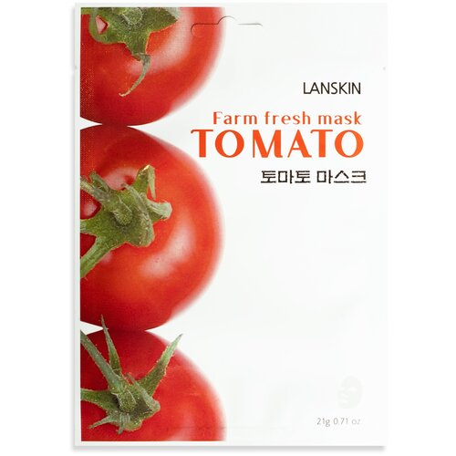 Lanskin FARM FRESH MASK TOMATO тканевая маска для лица с томатом, 21 г, 21 мл
