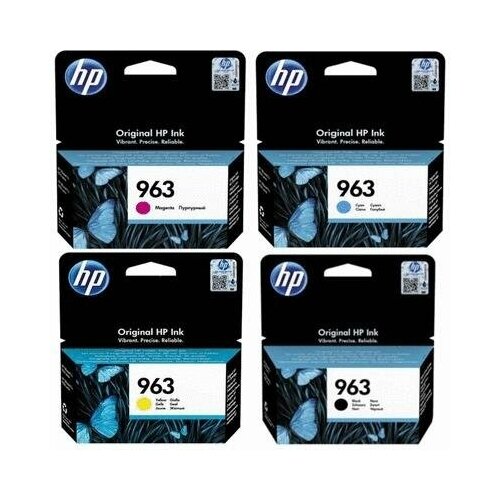 HP Картриджи комплектом HP 3JA25AE-3JA24AE-3JA23AE-3JA26AE 963 полный набор