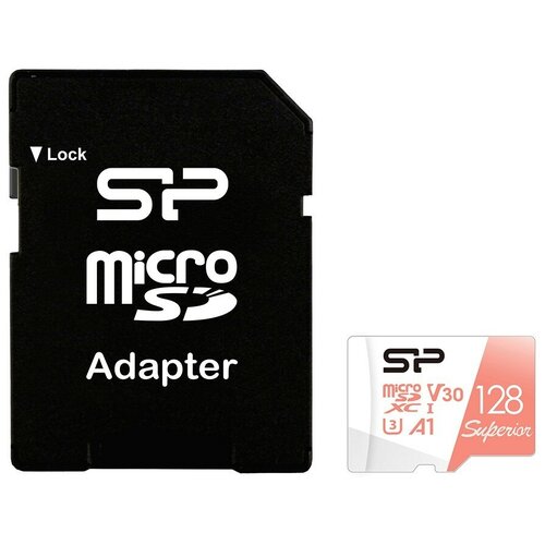 Карта памяти 128Gb MicroSD Silicon Power Superior (SP128GBSTXDV3V20SP)