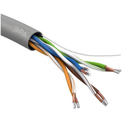 ЭРА Кабель витая пара U/UTP 4x2x25 AWG Cat5e CCA PVC 305м SIMPLE (2/30)