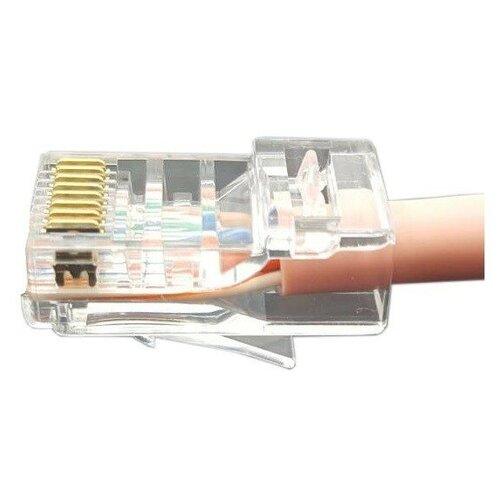 Hyperline Монтажное оборудование PLEZ-8P8C-U-C6 Разъем легкой оконцовки RJ-45 8P8C под витую пару, категория 6 50 µ" 50 микродюймов , универсальный