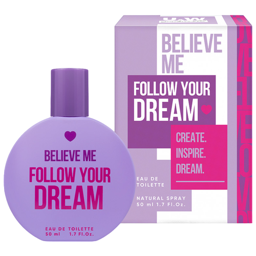 U&World туалетная вода Believe me Follow your dream, 50 мл, 215 г