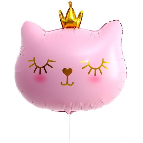 Воздушный шар Страна Карнавалия Кошечка-королева, розовый