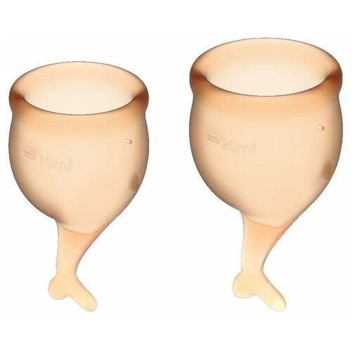 Satisfyer  Менструальные чаши Feel Secure 15 и 20 мл, 2 шт., оранжевый