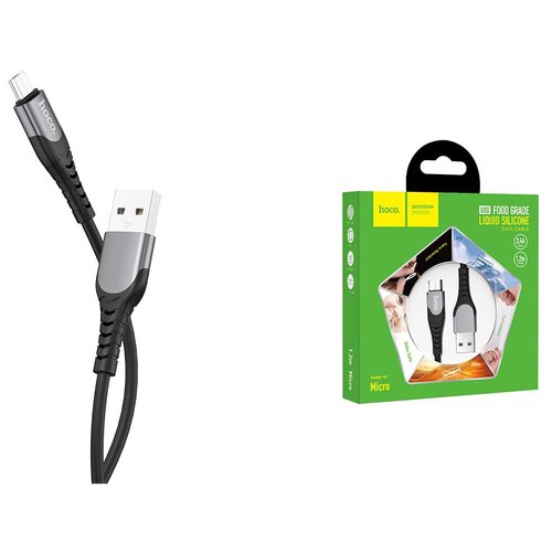 Кабель USB-MICRO HOCO Premium Product U80, 1.2m, 2.4A черный