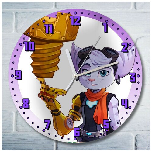 Настенные декоративные часы УФ с ярким рисунком, диаметр 28см Игры Ratchet & Clank a Crack In Time (PS, Xbox, PC, Switch) 2839