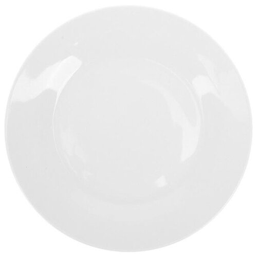Тарелка Collage мелкая, фарфоровая, белая, d=20см, (фк386)