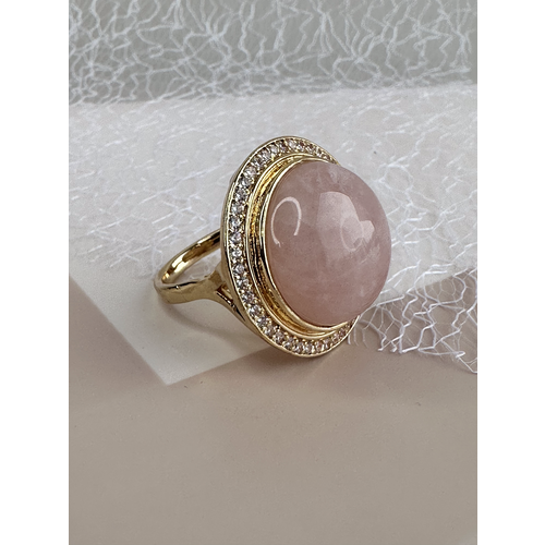 Кольцо ЖЖЖ Коктейльное кольцо Billion, размер 17, розовый