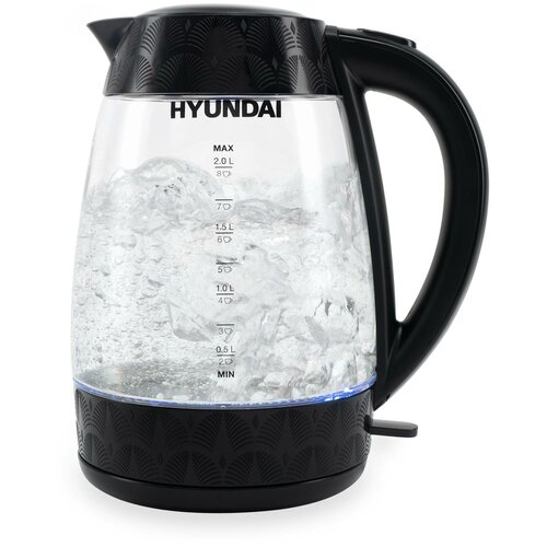 Чайник электрический Hyundai HYK-G4505 черный, стекло