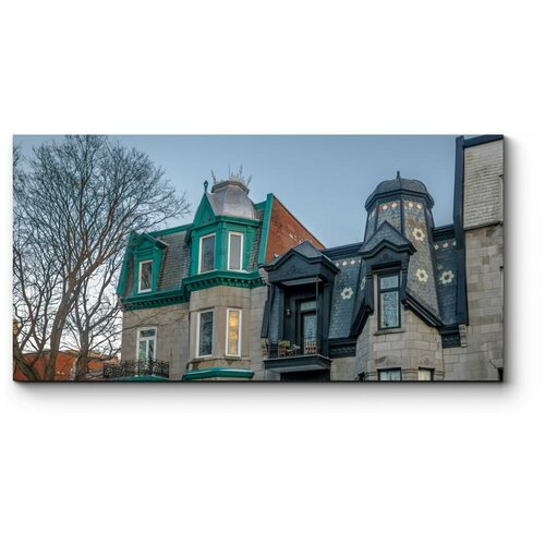 Модульная картина Красочные Викторианские дома80x40