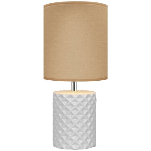 Настольная лампа Squama 52705 3, Е14, цвет белый/кофе, приятный рассеянный теплый свет абажура подарит вам уют в гостиной, спальне или в холле