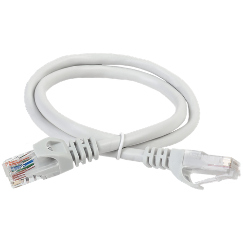 Патч-корд ITK RJ-45 - RJ-45 C5EU, 5E UTP, 1 м, 1 шт., серый