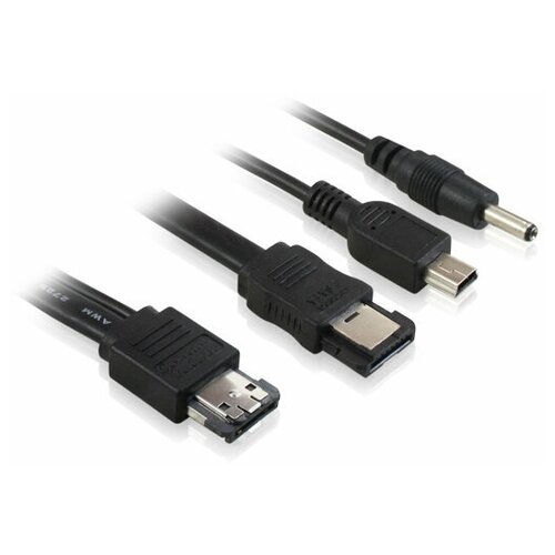 Комплект кабелей 1m eSATAp- ESATA до 3Gbps + mini USB+ DC GCR, 7pin / 7pin / miniB 5p / DC