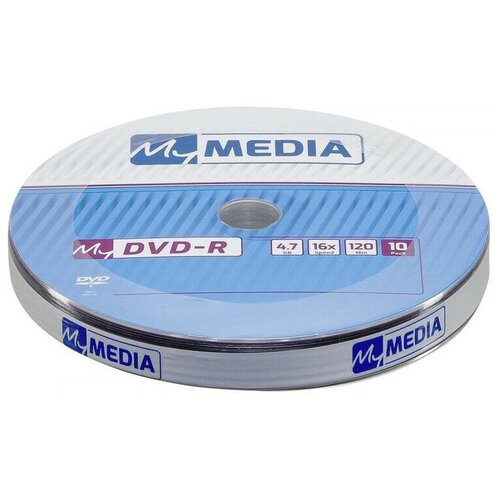 Оптический диск DVD-R MYMEDIA 4.7ГБ 16x, 10шт, pack wrap [69205]